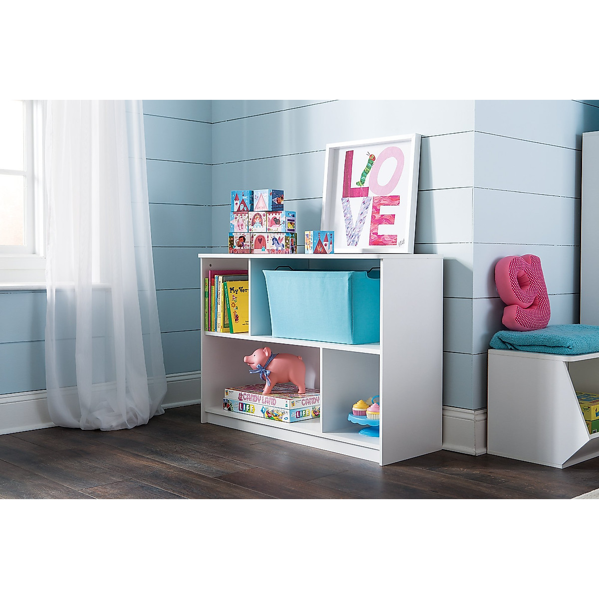 ClosetMaid 1498 KidSpace 2-Tier Horizontal Storage Shelf, White