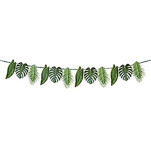 Talking Tables FST6-GARLAND-PALM Tropical Fiesta Palm Leaf Garland Party Decorations, Length 1.5M, 5ft, Green