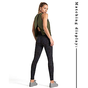 Dragon Fit Compression Yoga Pants Power Stretch Workout Leggings with High Waist Tummy Control (Small, Ankle-Camo)