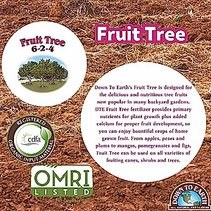 Down to Earth Organic Fruit Tree Fertilizer Mix 6-2-4, 5lb