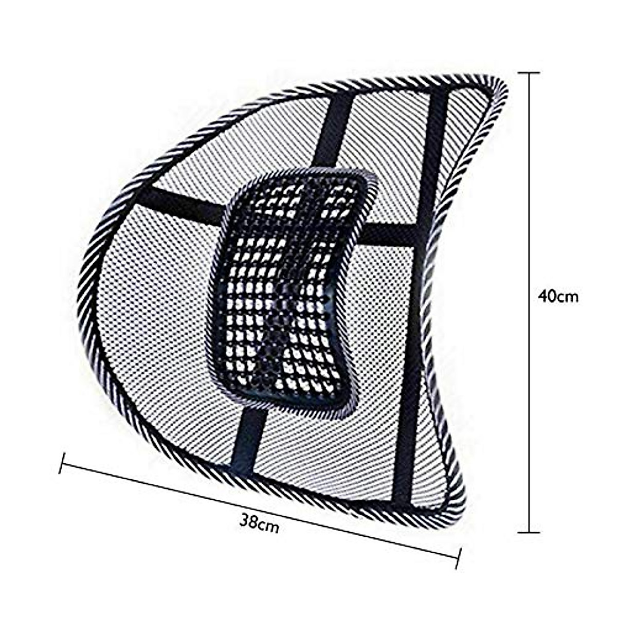 Amazing Vent Cushion Mesh Back Lumbar Support Car Office Home Chair Seat Black Durable