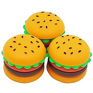 vitakiwi 5ml Hamburger Silicone Wax Container Non-stick Jars (3)