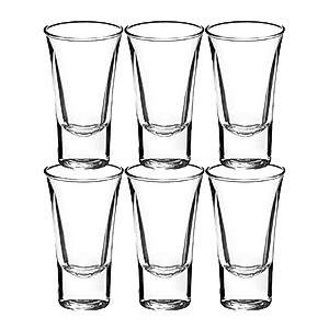 Gmark 2-Oz Shot Glass Set Heavy Base, Whiskey Shot Glasses 4-Pack, Perfect for Wine Tasting, Tequila, Shooter, Cocktail Pourer, Jigger, GM2026A