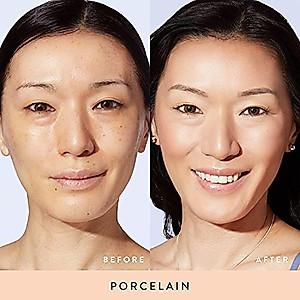 LAURA GELLER NEW YORK Award-Winning Baked Balance-n-Brighten Color Correcting Powder Foundation - Porcelain - Buildable Light to Medium Coverage - Demi-Matte Natural Finish