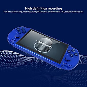 (Blue) 5.1'' 8GB Retro Handheld Game Console Portable Video Game Support Multi-Task Operation