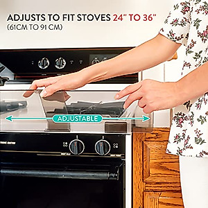 Prince Lionheart Stove Guard for Child Safety Premium Adhesive Stove Guard that Protects from Burns Adjustable Stove Guard