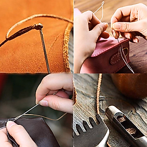 284Yards Leather Sewing Waxed Thread-Practical Long Stitching Thread for Leather Craft DIY/Bookbinding/Shoe Repairing/Leather Projects