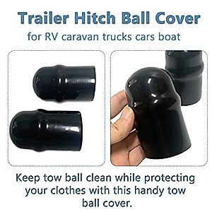 Trailer Hitch Ball Cover - Waterproof Towball Protector Cap 2 5/16" for RV, Boat, Caravan,Trucks