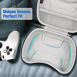 Fintie Carrying Case for Nintendo Switch/Switch OLED Model Pro Controller/Sony-PS5 Wireless Controller - [Shockproof] Hard Shell Protective Cover Travel Bag with Inner Pocket, Black
