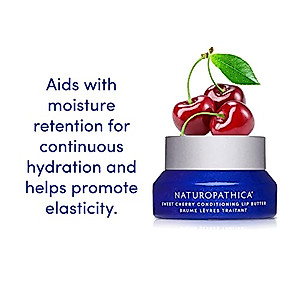 Naturopathica Sweet Cherry Conditioning Lip Butter - Nourishing Lip Treatment w/Pomegranate & Jojoba - Vegan, Made in USA, 0.5 oz. (15 ml)