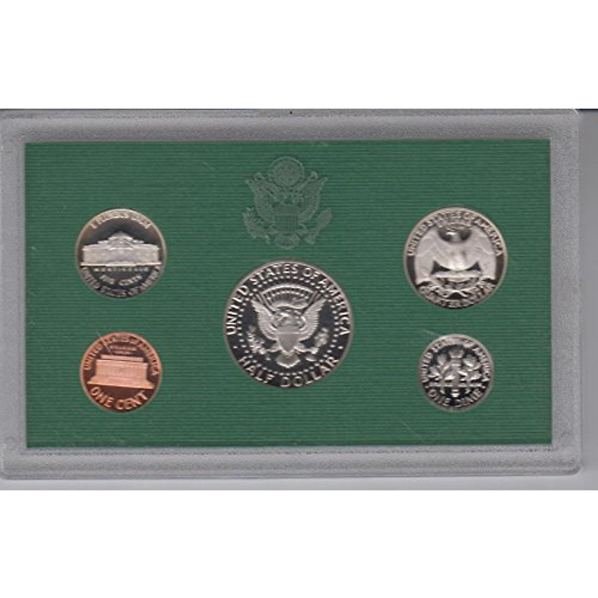1998 Birth Year coin Set - (5) Coins - Half Dollar, Quarter, Dime, Nickel, and Cent- All Dated 1998 and Encased in a Plastic Holder for Display Choice Uncirculated