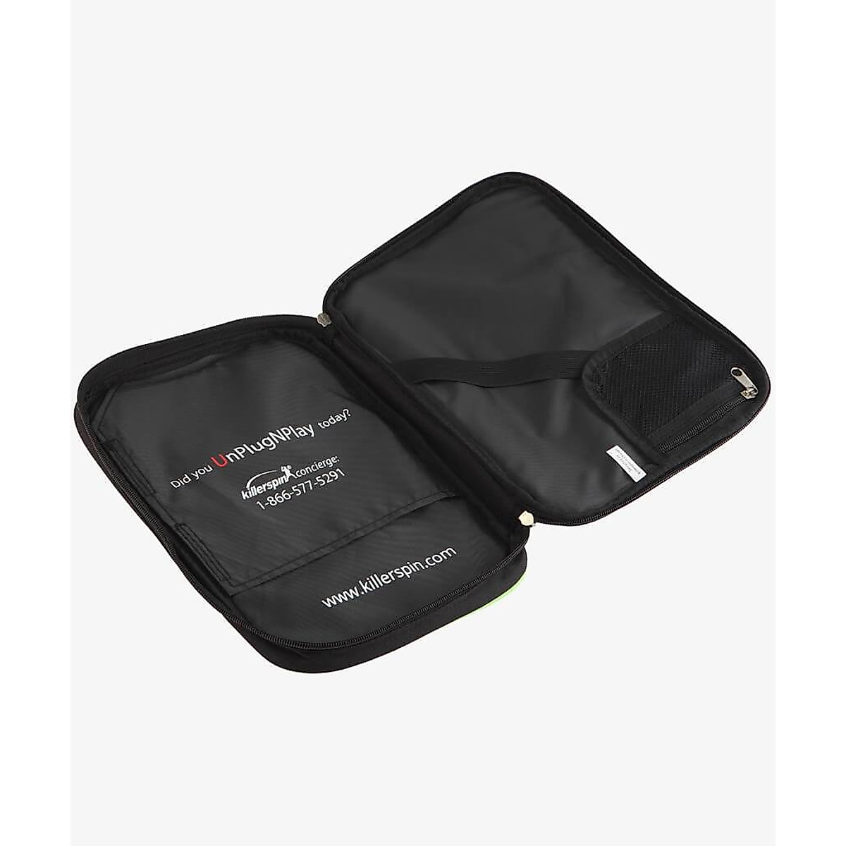 Killerspin Optima Ping Pong Paddle Carry Case| Padded Table Tennis Racket Cover| Reinforced Padded Polyester Bag for 2 Ping Pong Bats| Side Accessory Pocket for 8Ó Tablets| Protective Zipper Enclosure