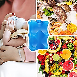 Bercoor 4 Pack Reusable Ice Pack for Breastmilk Storage, Bottle Ice Packs for Baby Bottles, Meal and Breastmilk Storage