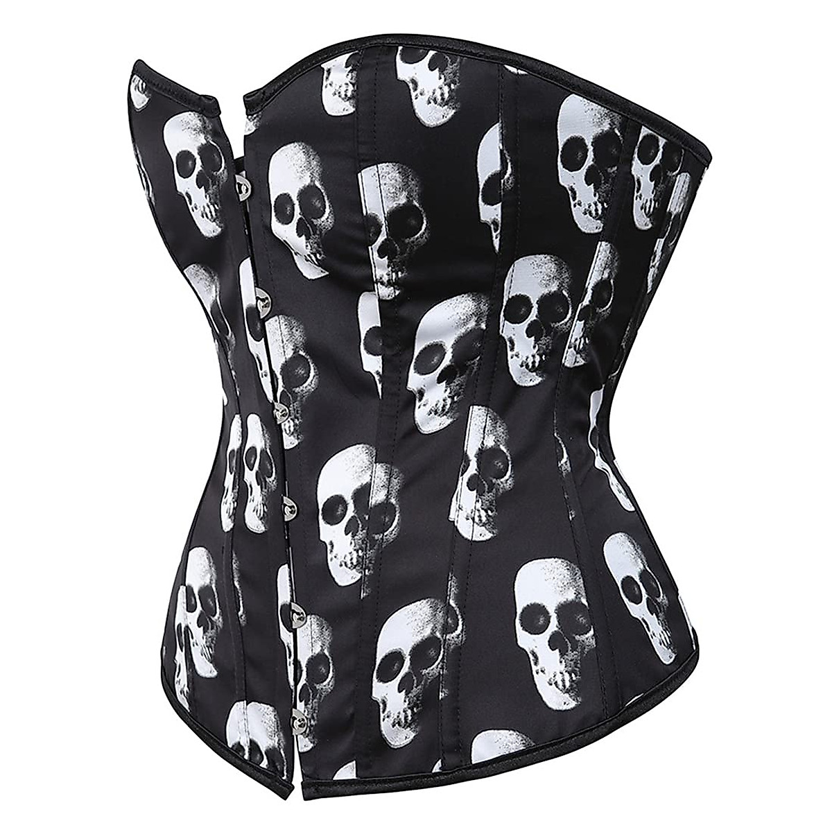 Haorugut Corset Tops for Women Ren Faire Corset Bodice Renaissance Plus Size Corset Bustier Skull 4XL