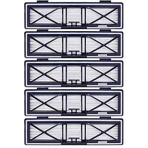 Neutop Gray Replacement Filters Compatible with Neato D10, D9, D8, D7, D6, D5, D4, D3, Robotic Vacuum Cleaners, 5-Pack.