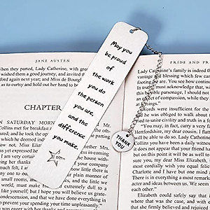Coworker Thank You Gifts Bookmark Inspirational Gifts for Women Office Retirement Gifts for Men Teacher Employee Appreciation Gifts from Boss Friends Going Away Goodbye Farewell Gifts for Coworkers