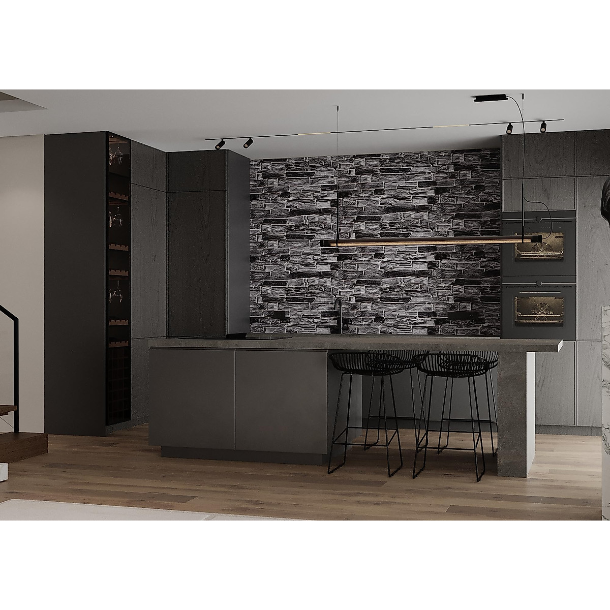 Finecraft Decor 10pcs (53sqft) 3D Wall Panels for Interior Decor: Perfect for Kitchen Backsplash Bathrooms, Living Rooms, Offices