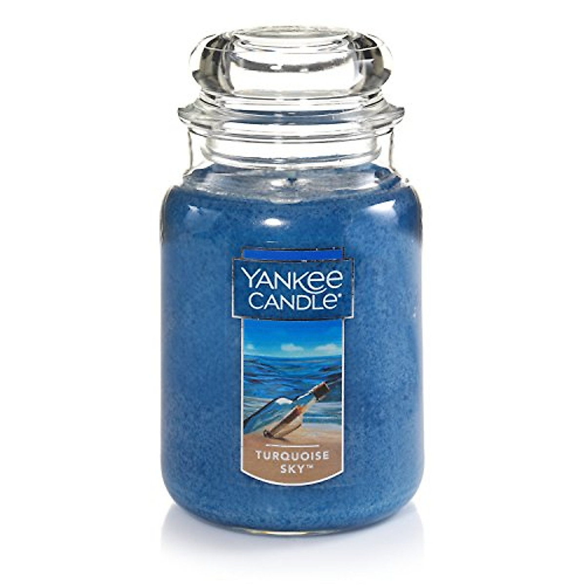 Yankee Candle Turquoise Sky Scented, Classic 22oz Large Jar Single Wick Candle, Over 110 Hours of Burn Time
