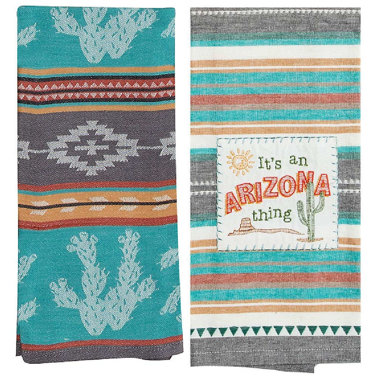 Home State Of Arizona Embroidered Southwest 2 Piece Kitchen Towel Bundle