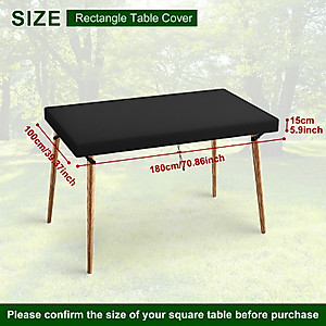 Outdoor Outdoor Table Cover Rectangel,Waterproof Patio Table Top Cover,Garden Furniture Cover Fitted70x39inches Rectangle Table, Heavy Duty Table Cover for Outdoor Indoor,Size 70" L x 39" W x 5.9'' H
