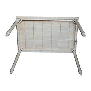 International Concepts Table Top Solid with Wood Counter Height Turned Legs, 30 by 48-Inch, Unfinished