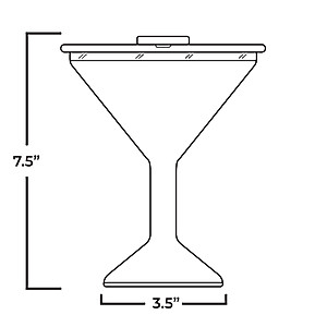 ORCA Tini 13oz Stainless Steel Martini Glass | Temperature Insulated Tumbler for Every Outdoor, Picnic, Poolside, Beach & Patio Party — Pearl