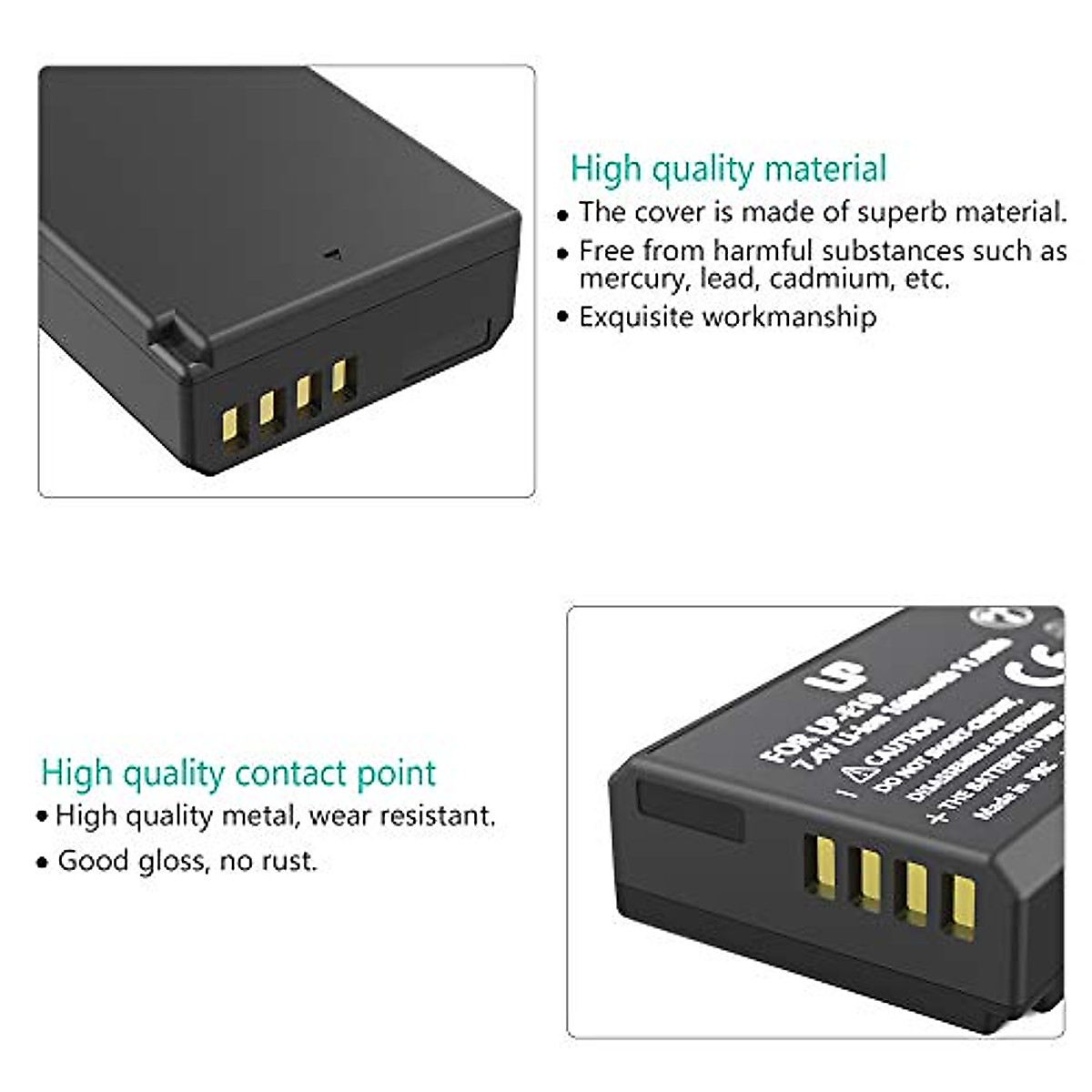 LP-E10 Battery Rechargeable, LP Charger Compatible with Canon EOS Rebel T7, T6, T5, T3, T100, 4000D, 3000D, 2000D, 1500D, 1300D, 1200D, 1100D & More (Not for T3i T5i T6i T6s T7i)