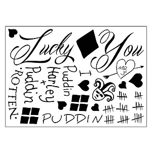 HQ Professional Temporary Tattoos Sheet - Face, Waist, & Leg Tats - 16 Total - Costume/Cosplay