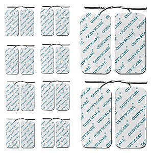 20 Pcs 2" X 4" TENS Unit Replacement Pads, Compatible with AUVON TENS, TENS 7000 - Durable Rectangular Self-Adhesive Electrodes Pads, Latex-Free and Flexible for Lower Back and Multiple Pain Relief