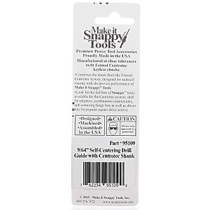 Snappy Tools 9/64 Inch Self-Centering Hinge Bit, Compatible with Festool Centrotec Chucks #95109