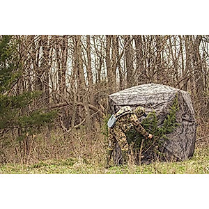 Muddy Outdoors Prevue 4-Person Heavy-Duty Camo Hunting Ground Blind, Mossy Oak Elements Terra (PVB4)