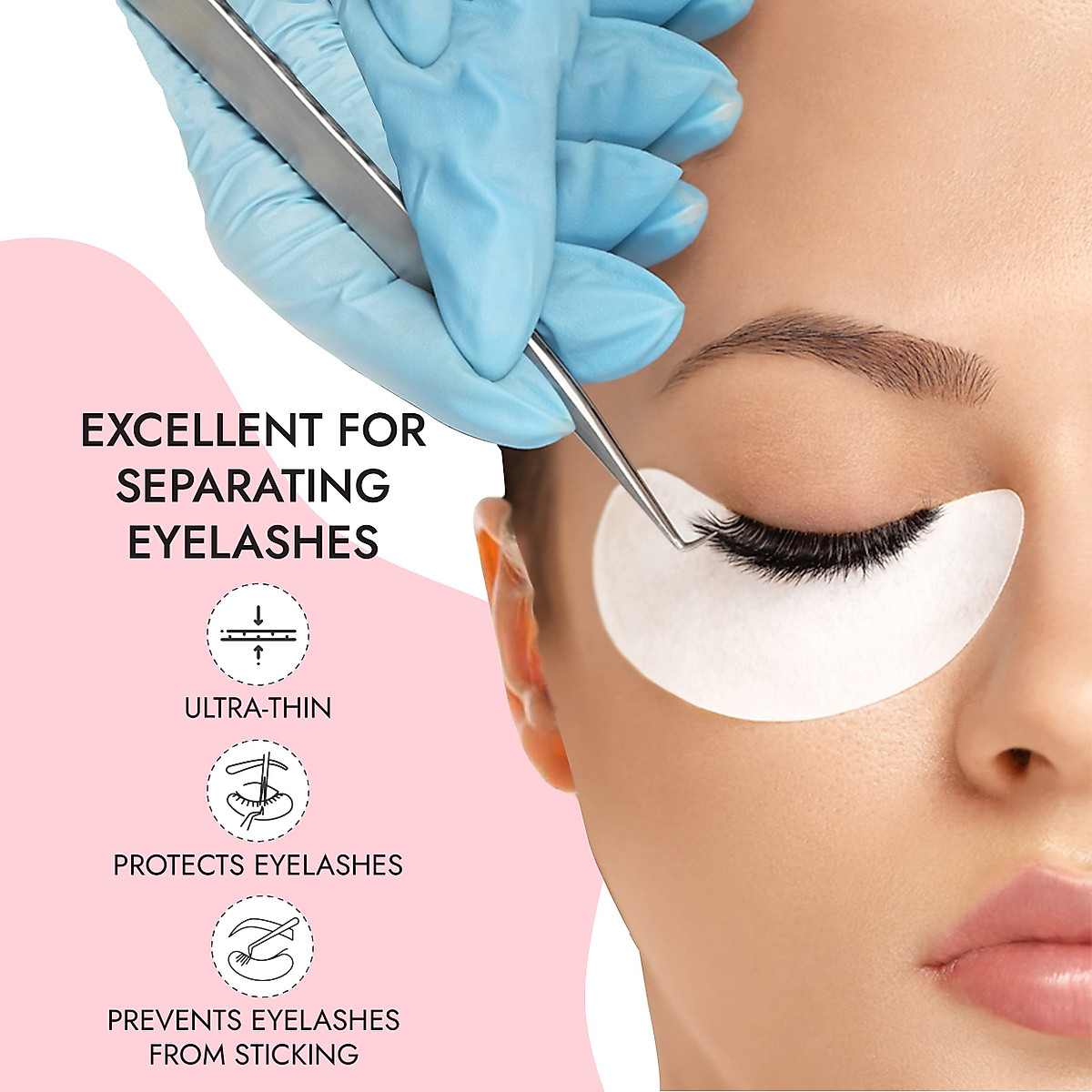 3D Beauty Biogel Eye Pads For Eyelash Extension, Under Eye Pads Eyelash Extension Supplies - 15 Sheets (30 Pairs)