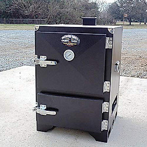Backwoods Chubby 3400 22.5 x 20 x 31.5 Inch Portable Outdoor Cooking Charcoal BBQ Meat Water Smoker, Black