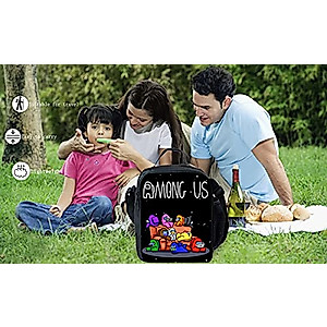 grefaydin Among Gamer kids Lunch Bag, Lunch Box, Leakproof Waterproof Lunch Container for Kids, School Travel Office Outdoor Adults Indoor Kids Reusable Lunch Bags with Multi-Pocket