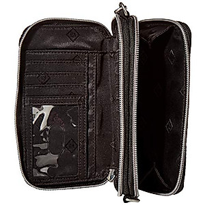 Vera Bradley Women's Performance Twill All in One Crossbody Purse With RFID Protection, Black, One Size