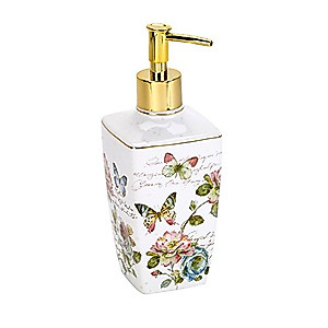 Avanti Linens - Soap Dispenser/Lotion Pump, Butterfly Inspired Home Decor (Butterfly Garden Collection)