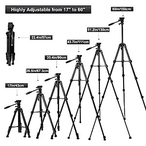 LCNCY Binocular and Spotting Scope Tripod Stand - Camera Tripod - Universal Lightweight Travel Video Tripod - Compatible with Binoculars/Spotting Scope/Telescope/Astronomy Binoculars/DSLR