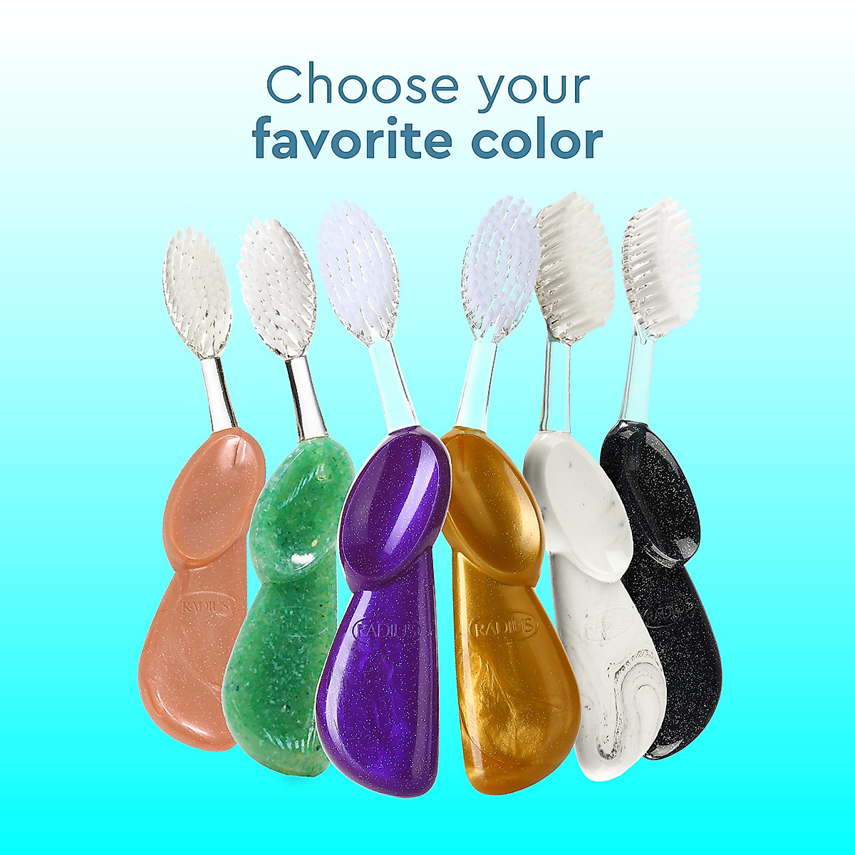 RADIUS Big Brush BPA Free & ADA Accepted Toothbrush Designed to Improve Gum Health & Reduce Gum Issues - Right Hand - Purple - Pack of 1