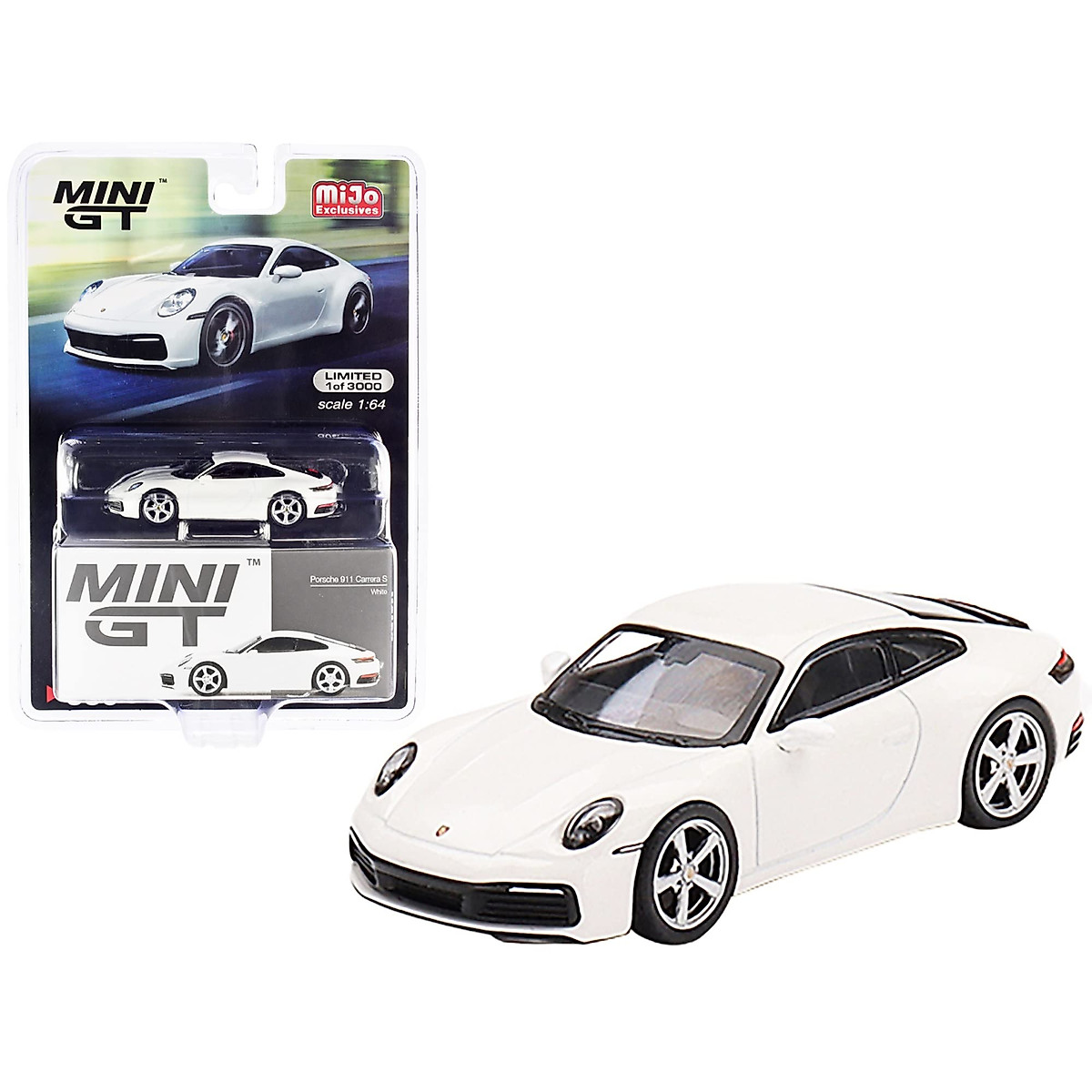 True Scale Miniatures Model Car Compatible with Porsche 911 (992) Carrera S (White) Limited Edition 1/64 Diecast Model Car MGT00380