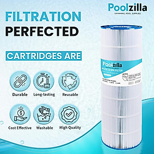 Poolzilla 1 Pack Pool Filter Cartridge Replacement for PAP200, Pentair CC200, Filbur FC-0688, Unicel C-9419, Aladdin 29902, Baleen AK-8005, Pure N Clean PC-0688, R173217, Predator 200, SD-00071