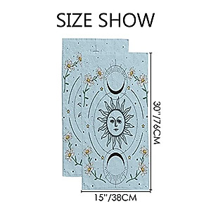 2Pack Bath Towels 2Pack Absorbent Soft Hand Towels Celestial Sun Daisy Beach Towel Bathroom Fingertip Towels Microfiber Washcloth Swimming Shower Gym Spa Towel 30X15 Inch