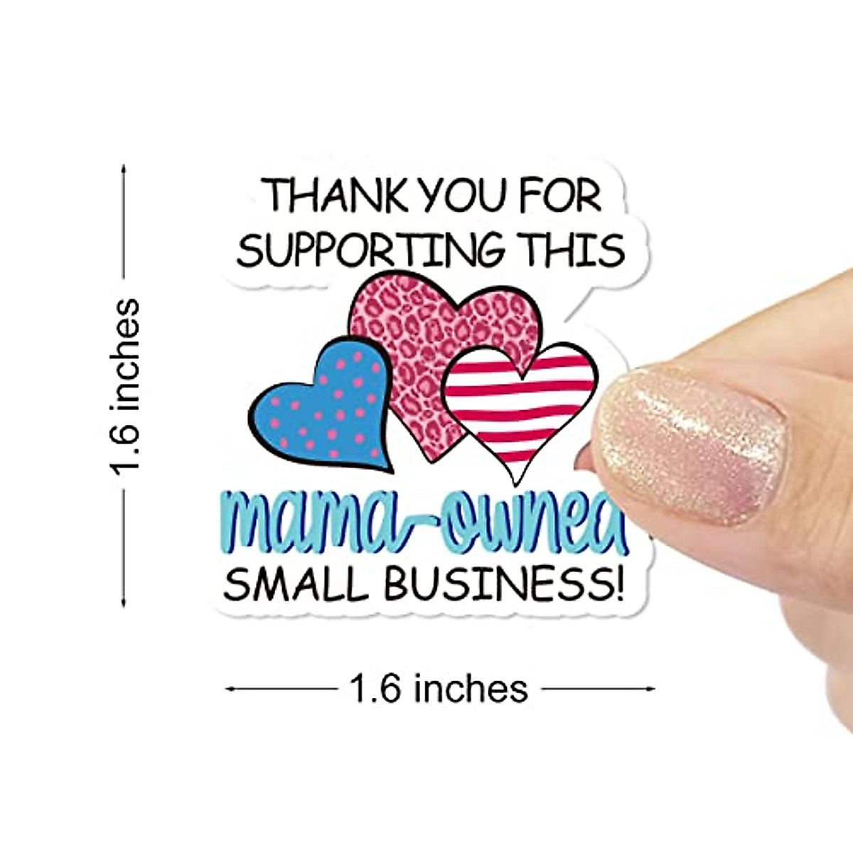 Thank You for Supporting This Mama Owned Stickers,Cute Small Business Envelopes Stickers for Business Packages/Handmade Goods/Bags,Mama Theme Small Shop Business Stickers for Envelopes Seals