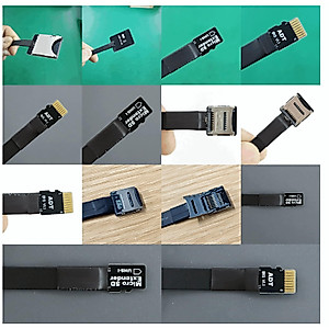 ADT-Link SD toSDHC SDXC UHS-I SD Card Extender Cable TF Memory Card Extension Card high-Speed Transmission Extension Flat Cable. (3cm, B11SF)