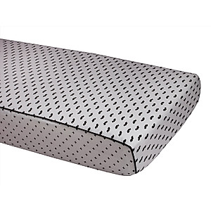 Bacati Love Muslin 3pc Crib Set with 4 Muslin Layers Lux Dream Blanket (Mustache/Plus/Cross, Black)