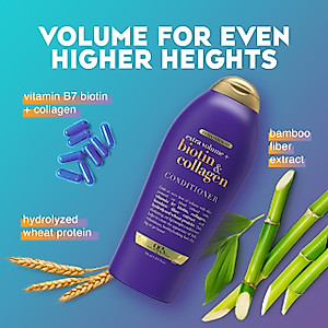 OGX Biotin & Collagen Extra Strength Volumizing Conditioner for Thicker, Fuller Hair, 25.4 fl oz