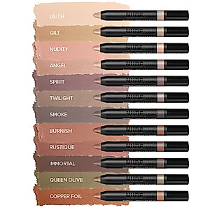 Nudestix Magnetic Luminous Eye Color Pencil, Eyeshadow + Eyeliner + Eyelid Primer + Highlighter Stick, Satin Finish Cream Makeup, Long Lasting, Waterproof, Shade: Smoke