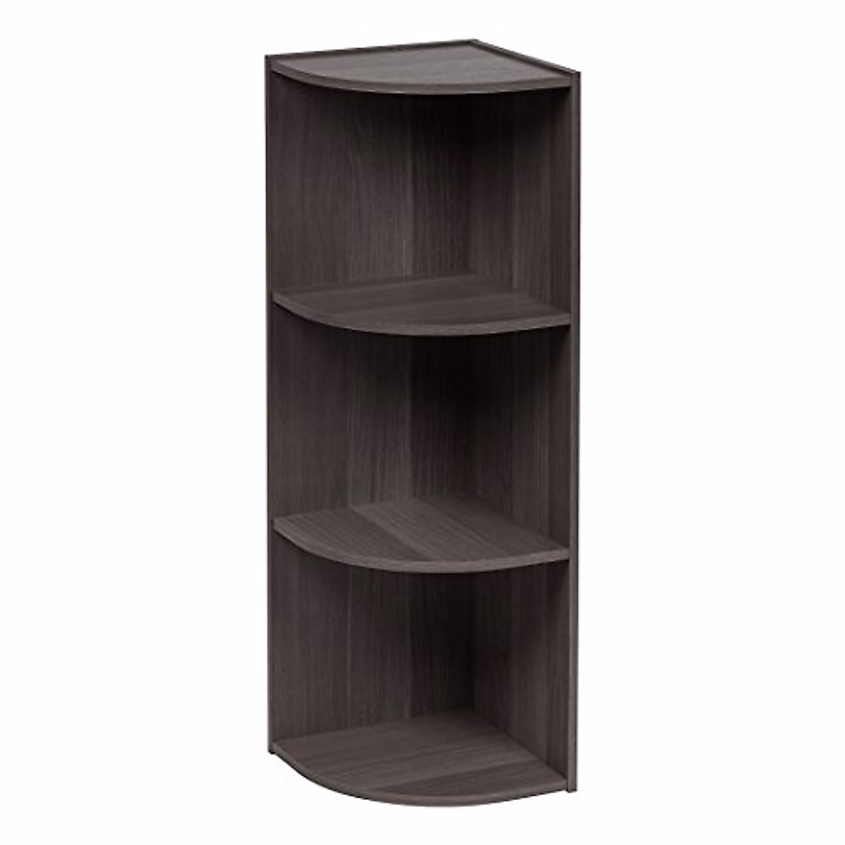 IRIS USA, Inc. Corner Bookcase, 3-Tiered Home Shelving, Ash Gray (CS-3S)