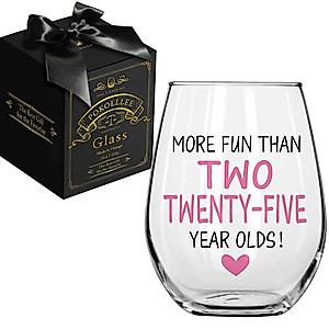 Pokolllee Happy 50th Birthday Wine Glass 50th Birthday Gifts for Women, Funny 50 Birthday Gift for Mom Girlfriend Bestie Friends Wife Coworker, Turning 50th Birthday Gifts, 50 Years OLd Birthday Gift