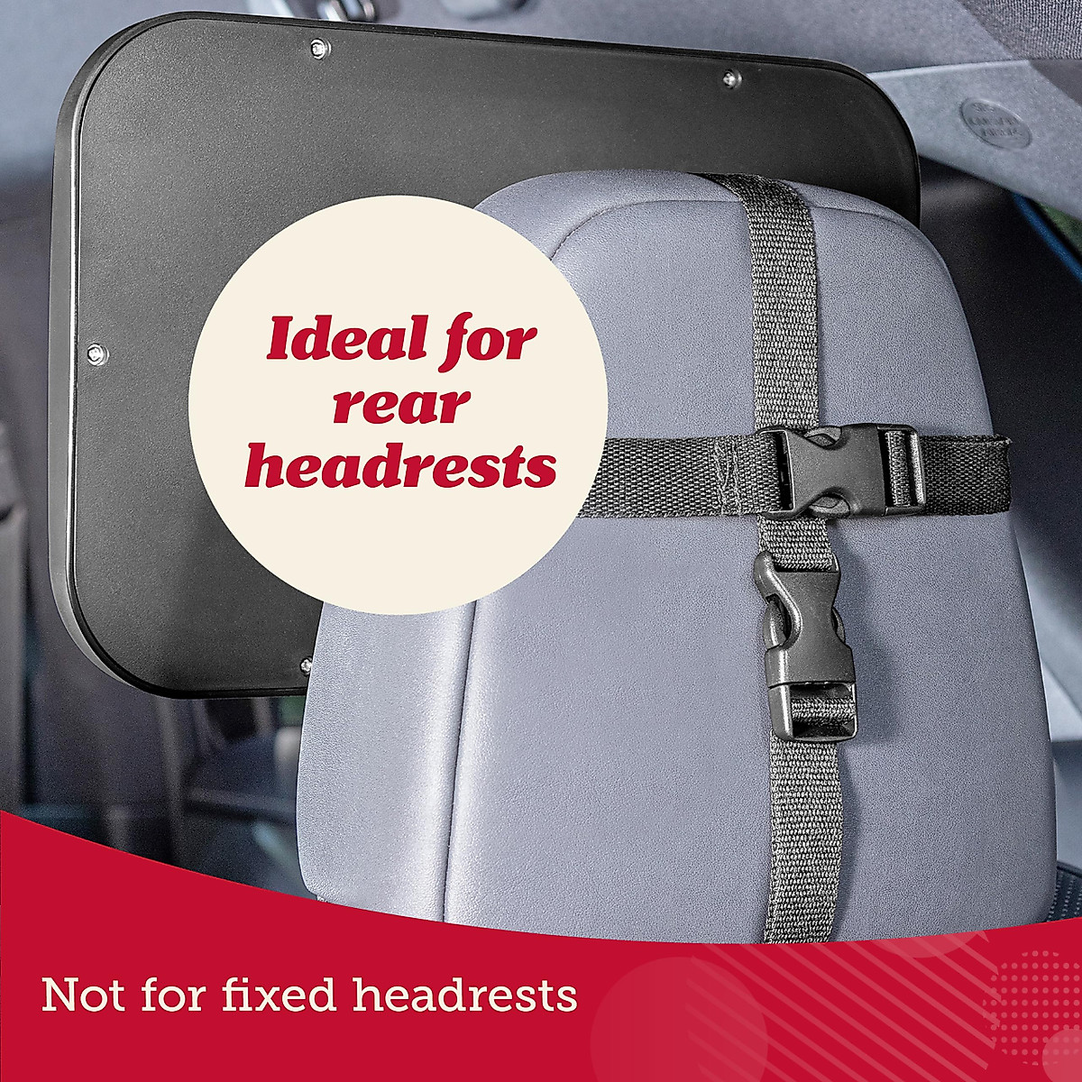 Lusso Gear Baby Car Mirror - Rear-Facing Infant Mirror for Car with Crystal Clear View - Secure Shatterproof Backseat Design, Black