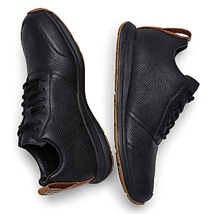 York Athletics - The Henry Mid Trainer - Cross-Training Shoes for Men & Women. Ideal for Boxing, Crosss Training, Weightlifting, & Kickboxing, Leather, Blacktop, Men 10/ Women 11.5